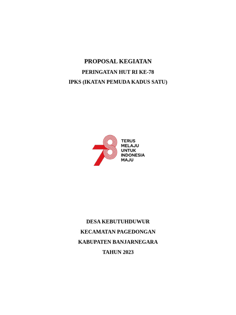 IPKS Proposal HUT RI KE-78 | PDF