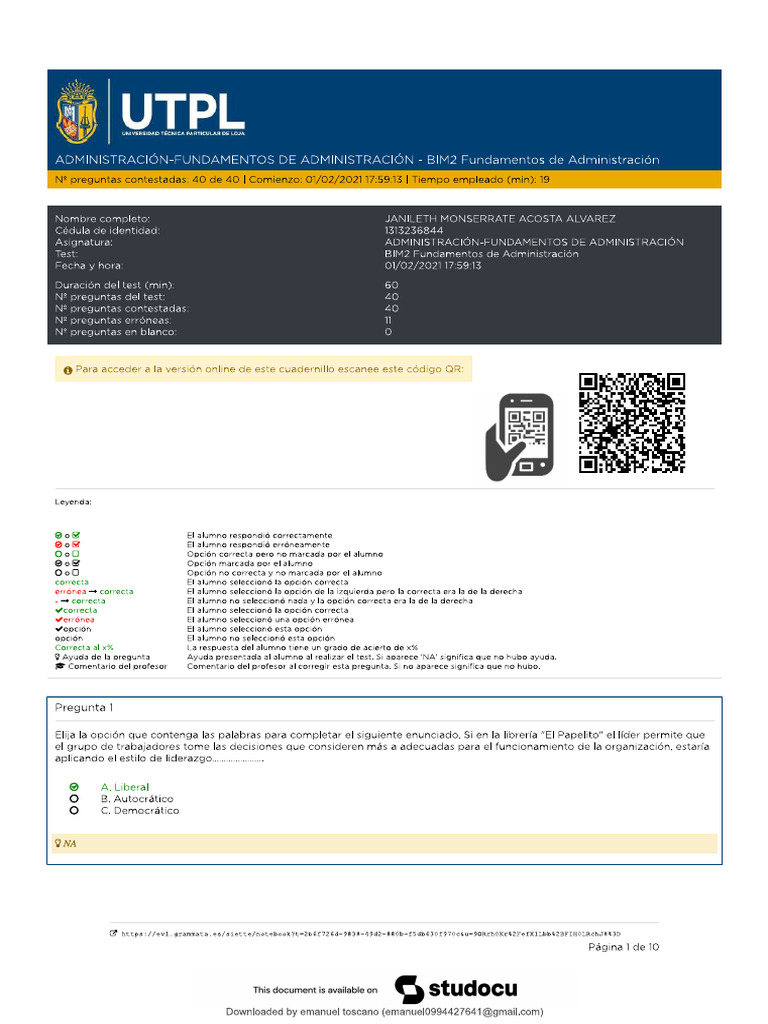 Administracion 2bim - Examen 1 | PDF