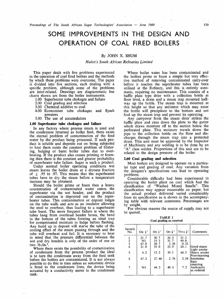 Coal - Some Improvements in The Design | PDF | Boiler | Coal