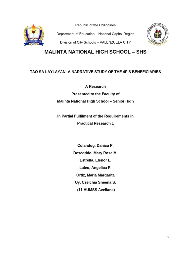 4Ps Beneficiaries: A Narrative Study | PDF | Poverty | Poverty ...