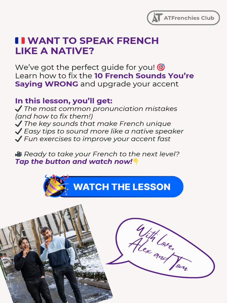 10 French Sounds You're Saying WRONG (Fix Your Accent Now!) | PDF