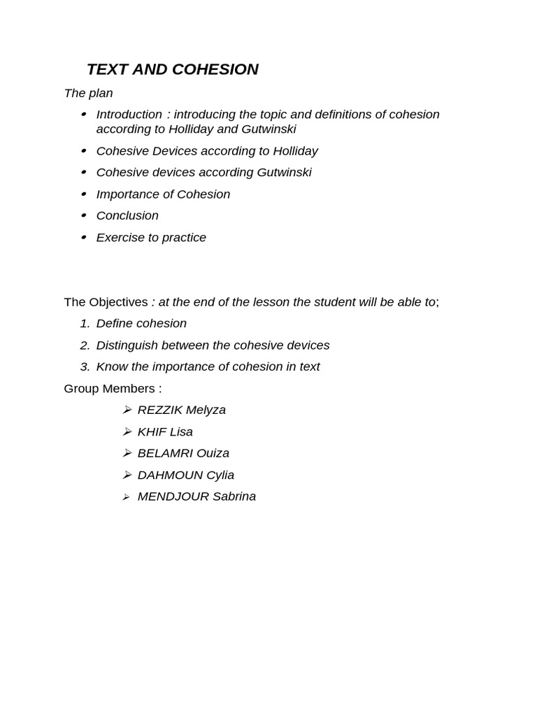 Understanding Text Cohesion Techniques | PDF | Semantics | Pronoun