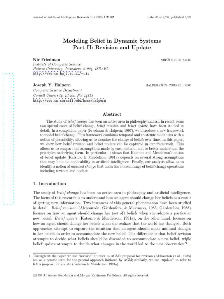 Modeling Belief in Dynamic Systems | PDF | Modal Logic | Set (Mathematics)