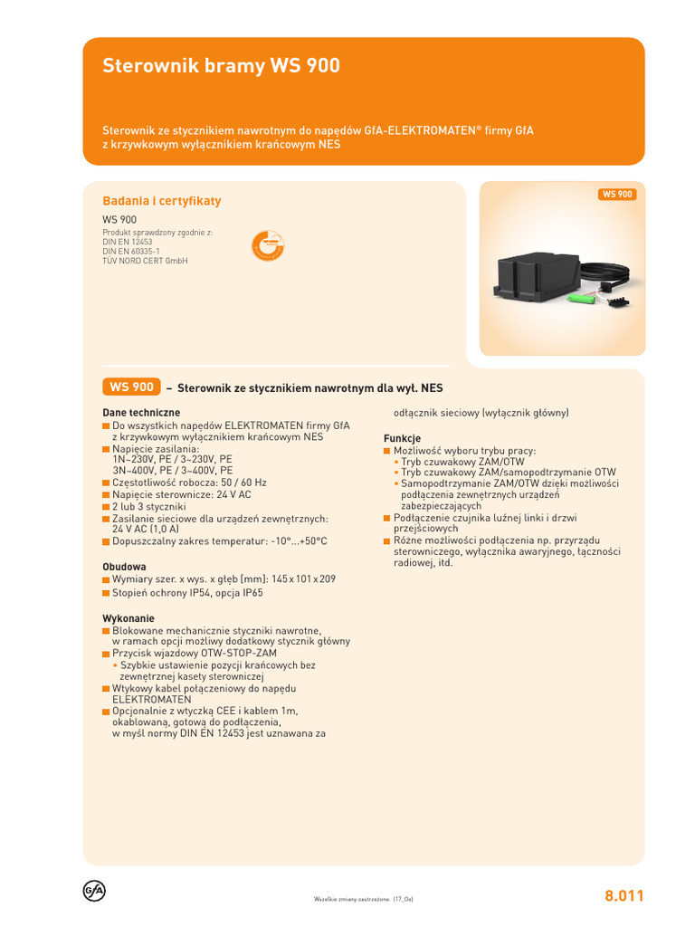 WS 900 Ulotka | PDF