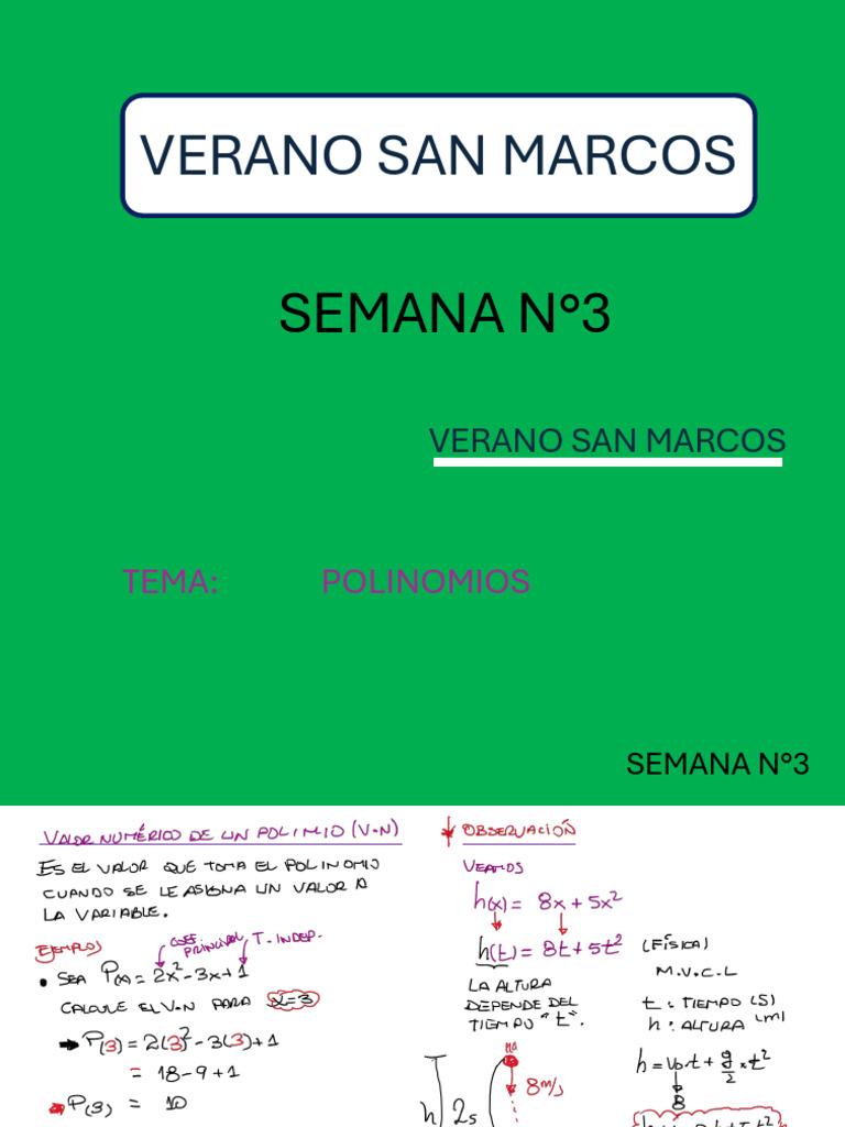 Verano1 Unmsm - Sem3 | PDF