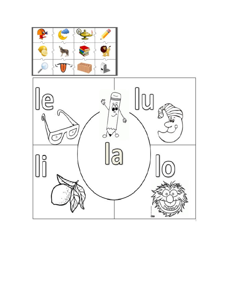Sílaba A, Le, Li, Lo, Lu | PDF