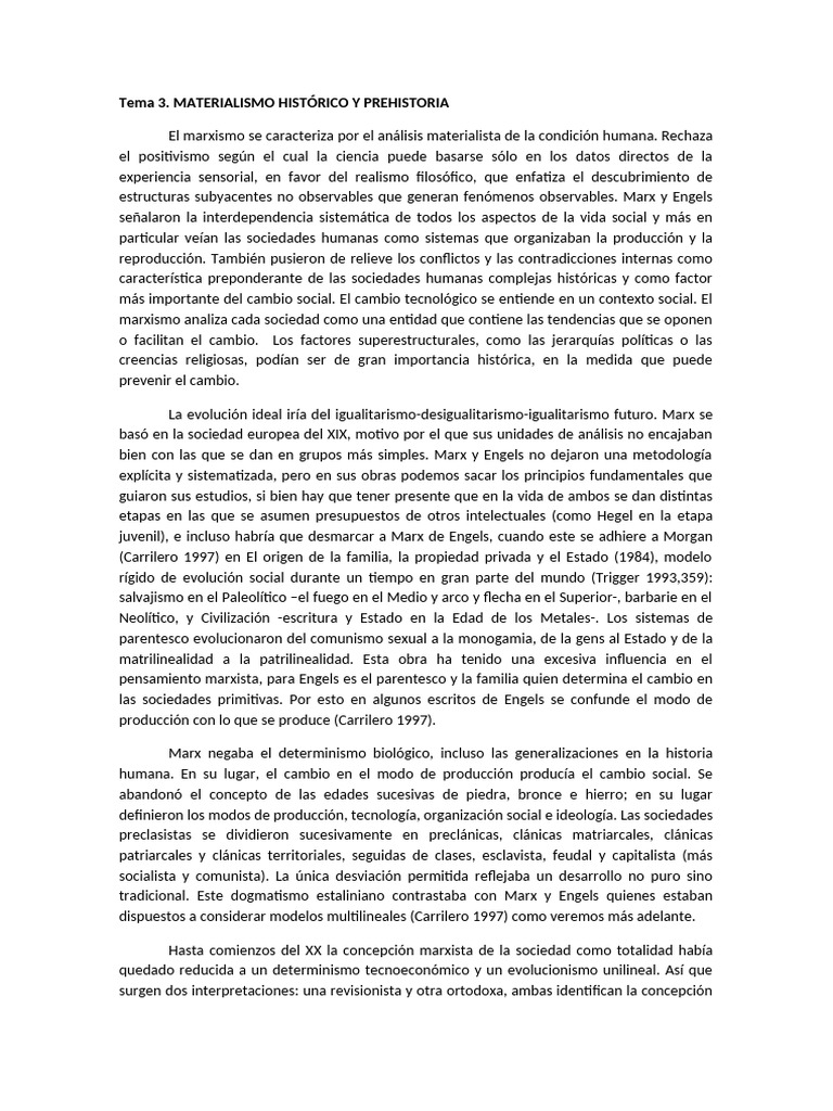 Tema 3. Materialismo | PDF | marxismo | Sociedad