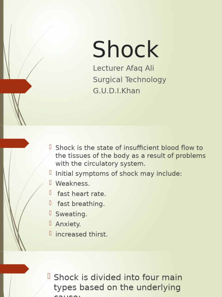 Understanding Types of Shock in Medicine | PDF | Shock (Circulatory ...