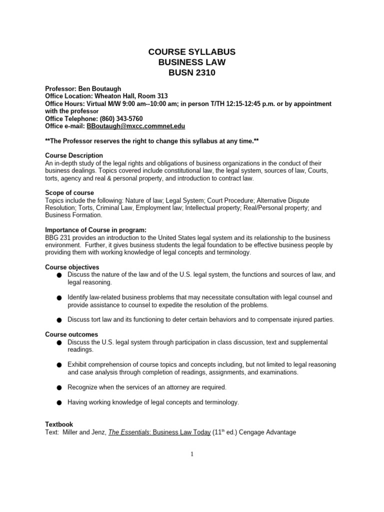 BUSN 2310 BoutaughCRN2310-009 | PDF | Discrimination | Law Of The ...