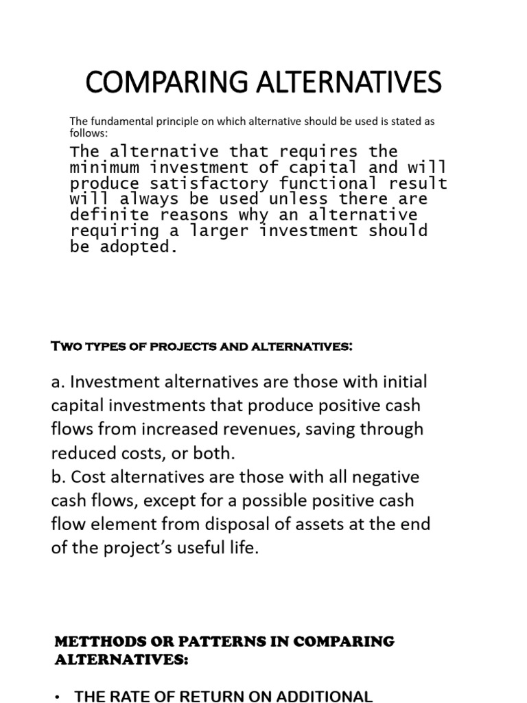COMPARING-ALTERNATIVES-1 (1) | PDF