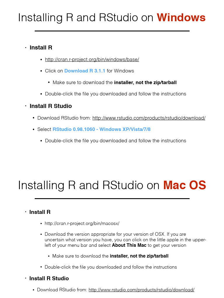 Rstudio Installation | PDF