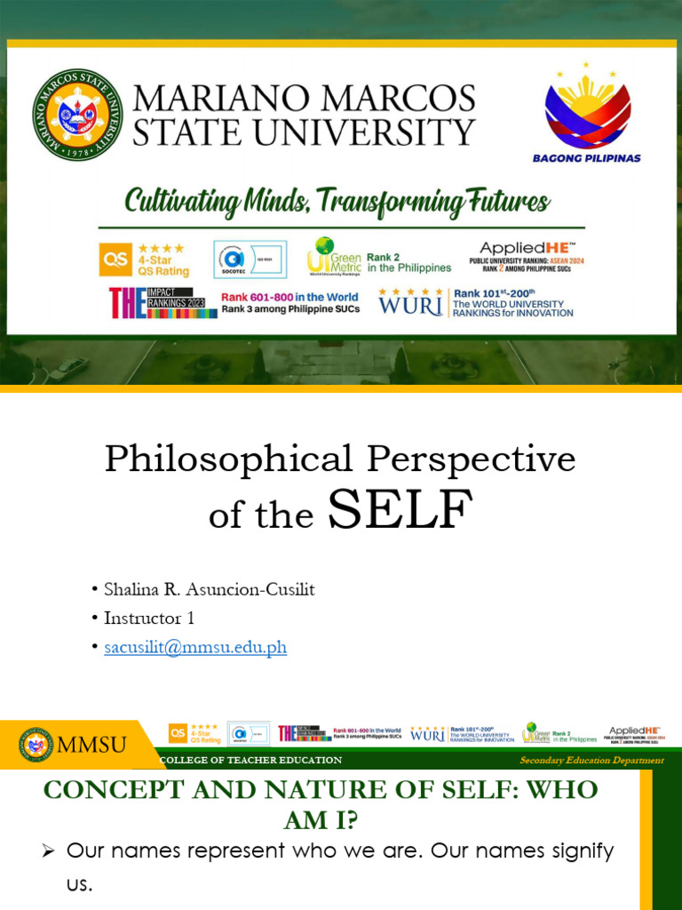 MODULE 1 - Philosophical Perspective of The Self | PDF | Philosophy Of Self | Soul