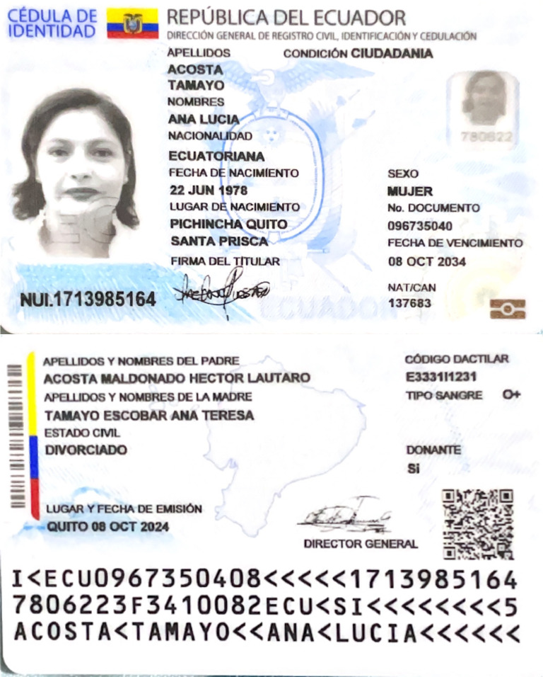 Cédula_Ana Acosta | PDF