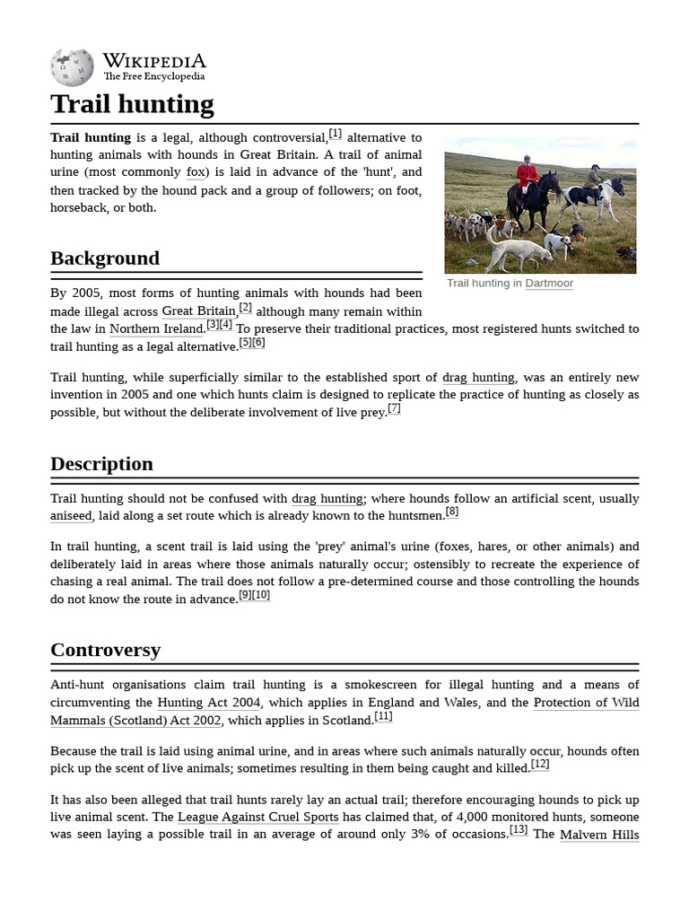 Trail_hunting | PDF | Fox Hunting | Cruelty