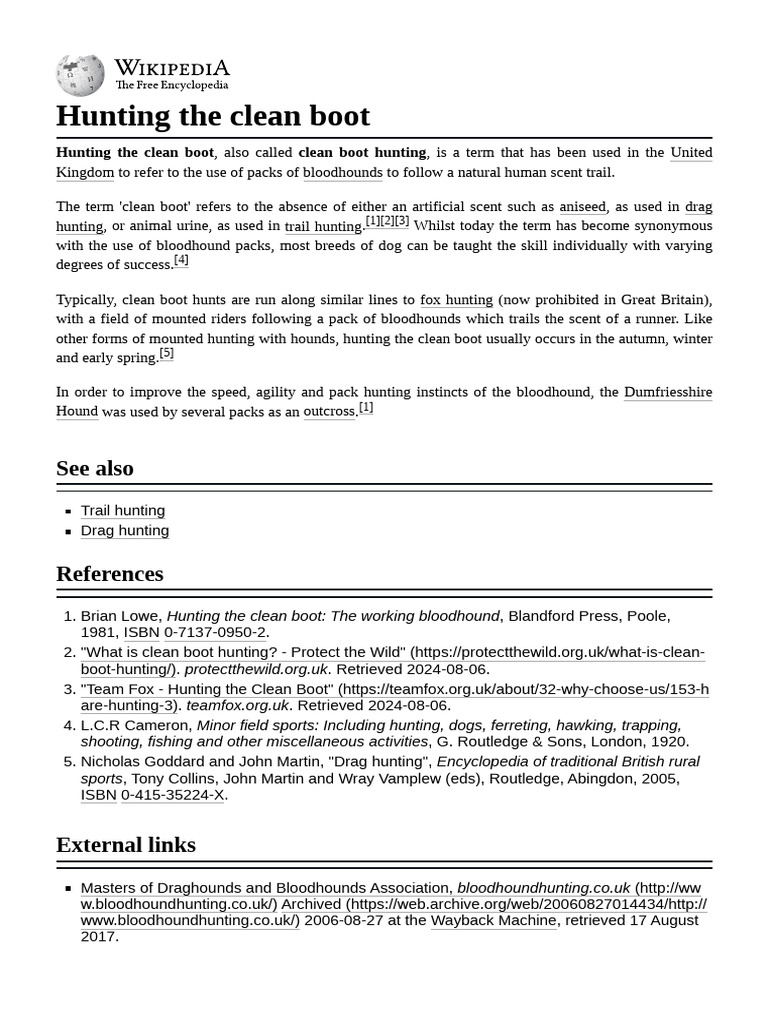Hunting_the_clean_boot | PDF | Hunting | Dog Related Professions And ...
