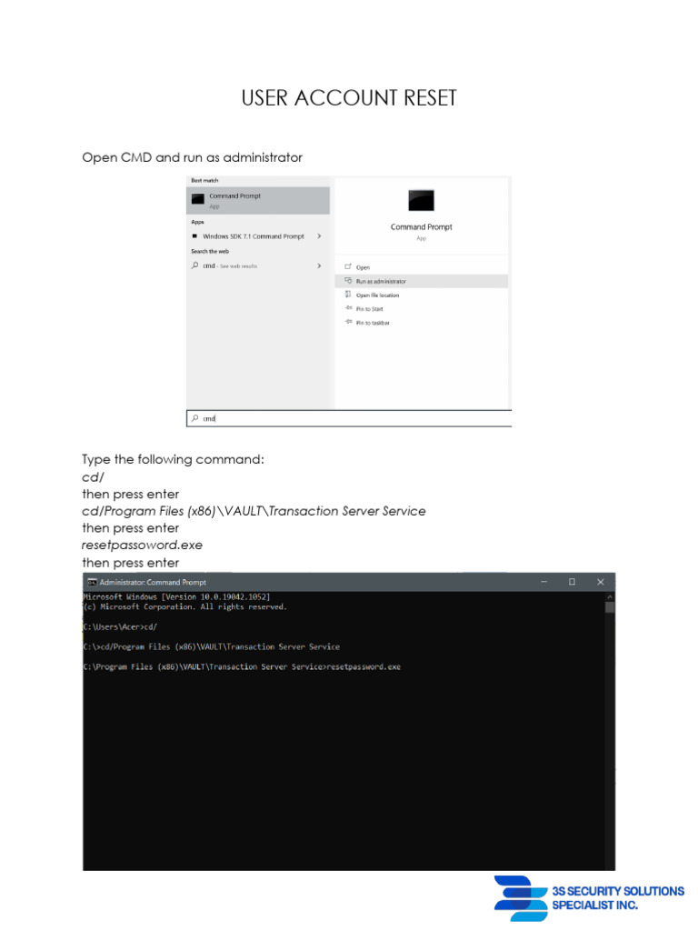 User Account Password Reset Guide | PDF