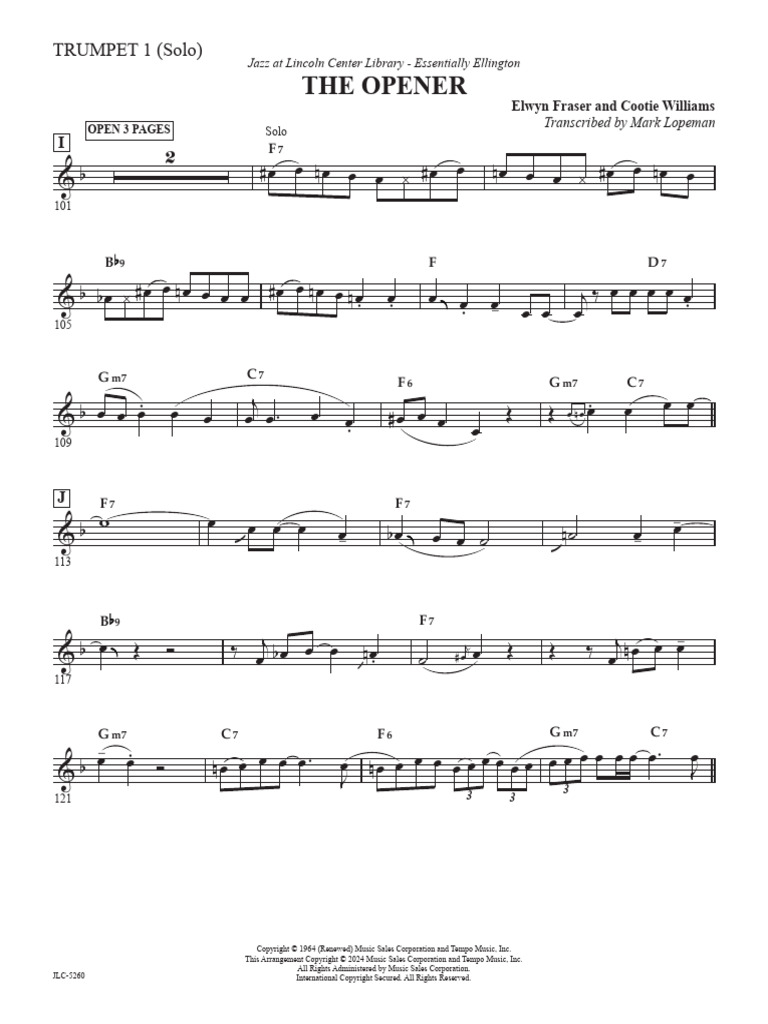 The Opener - Solo Insert - Trumpet 1 (Solo) | PDF