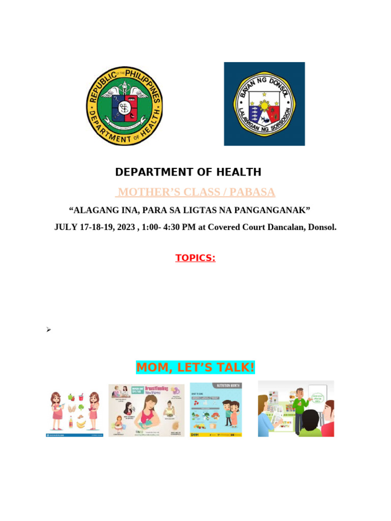 Mother's Class Program Overview | PDF