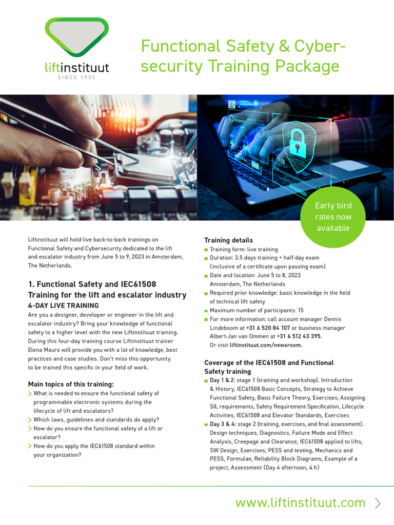 LIN20230121 Flyer Training Package June DEF | PDF | Safety