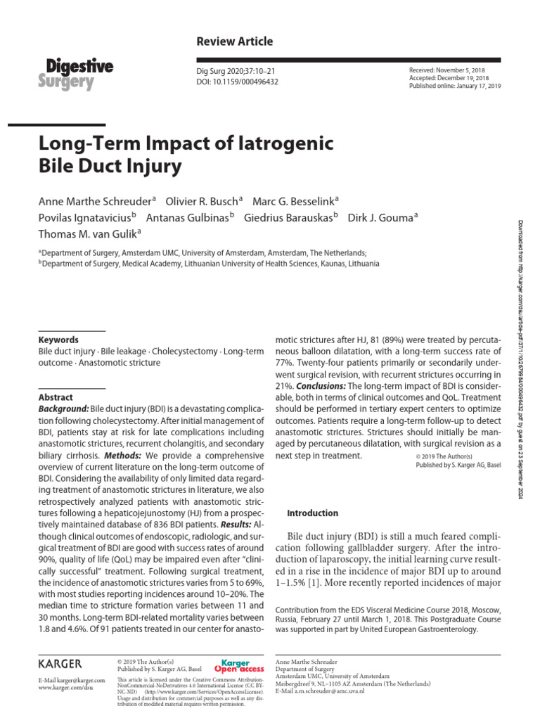 Long-Term Impact of Iatrogenic | PDF | Gastroenterology | Digestive System