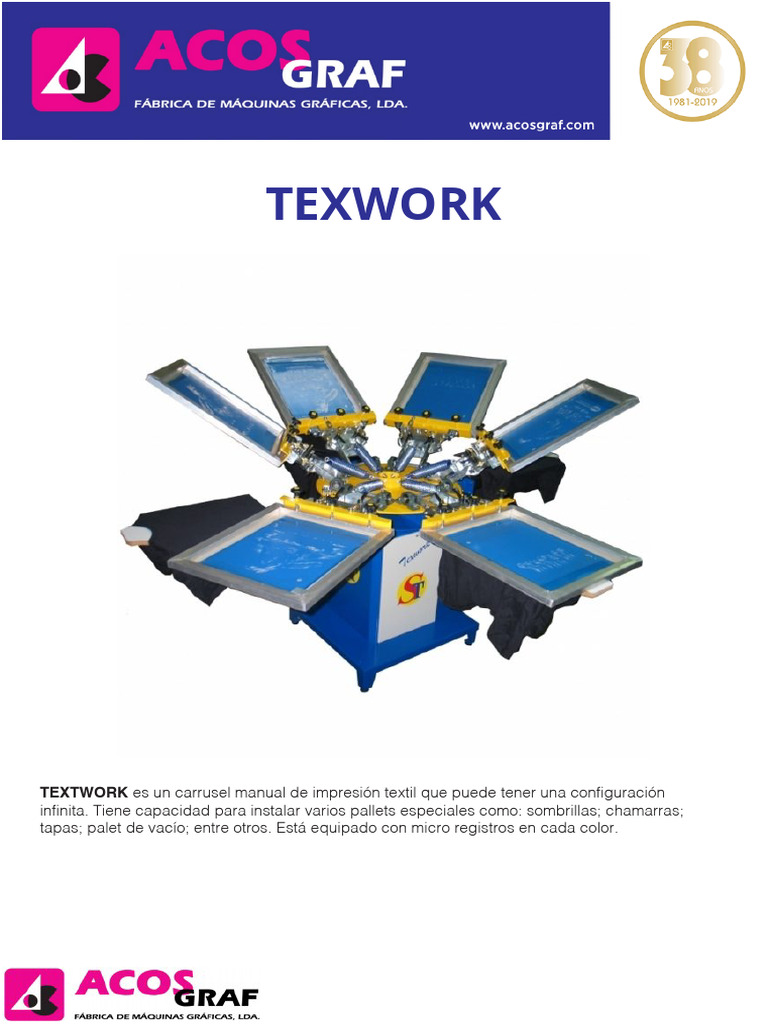 Carrusel Manual TEXWORK: Impresión Textil Personalizada | PDF | Gestión ...