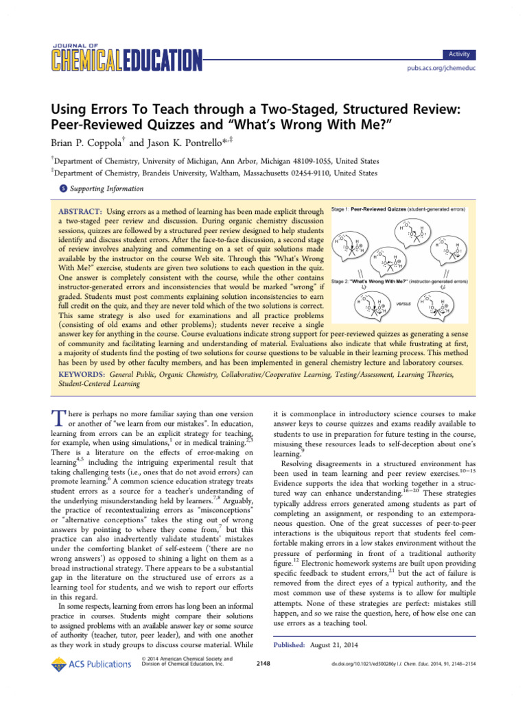structured review for college students | PDF | Peer Review | Learning