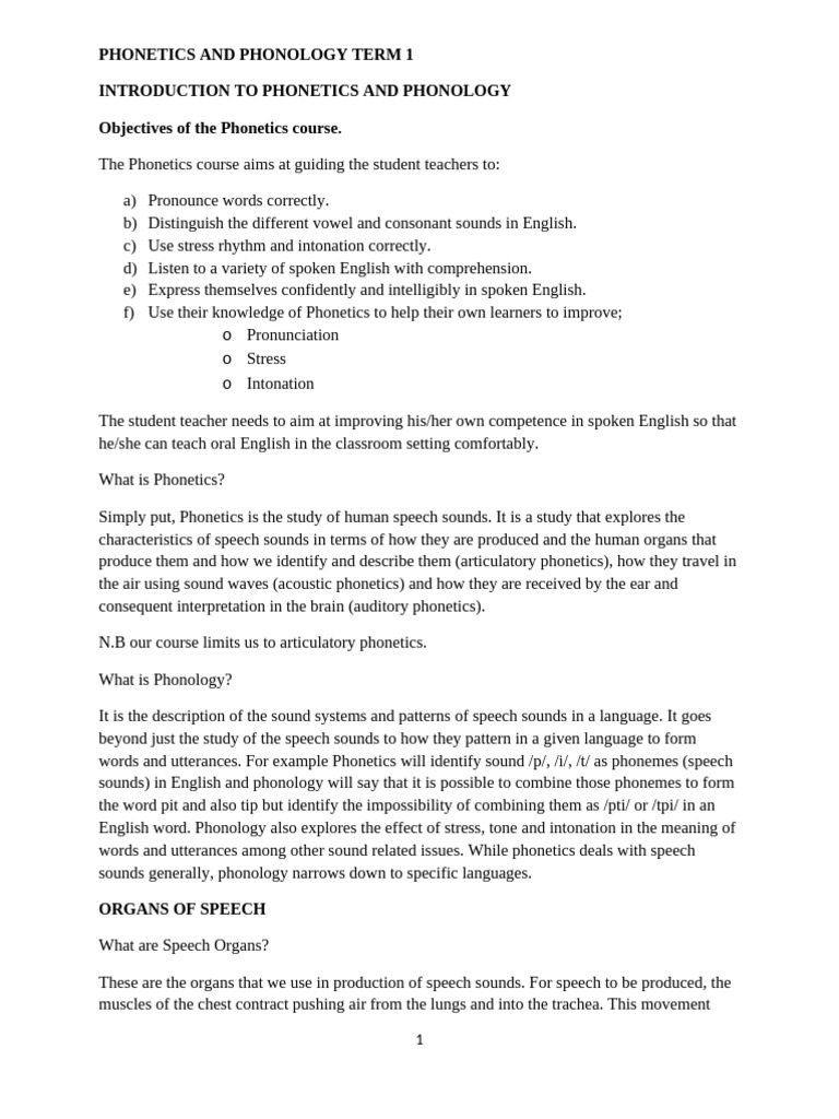 Introduction to Phonetics and Phonology | PDF | Phonetics | Larynx