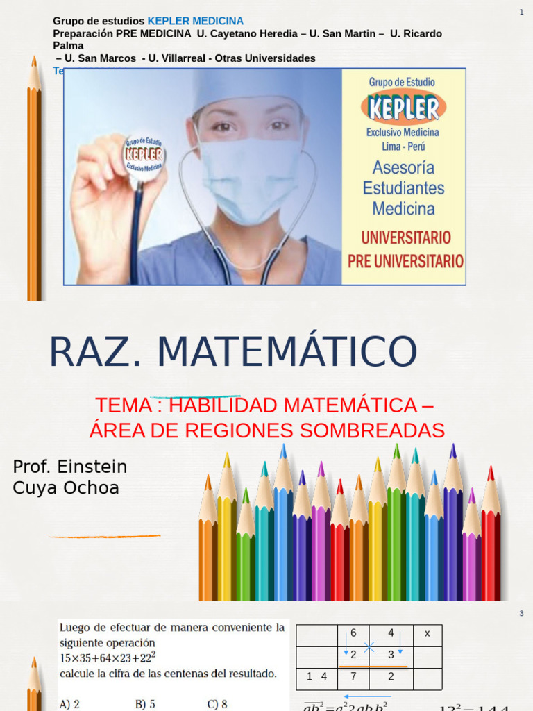 Solucion Lunes 29 Abril 2024 Turno Tarde Raz. Mat Habilidad Matemática Área de Regiones ...