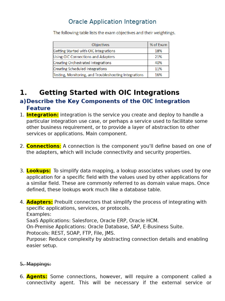 Key Components of OIC Integration | PDF | Oracle Corporation | Databases