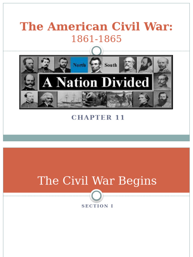 Civil War Overview: Causes and Strategies | PDF | Confederate States Of ...