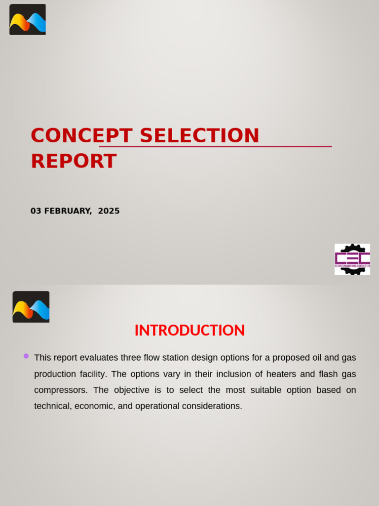 Flow Station Design Options Analysis | PDF | Gases | Mechanical Engineering