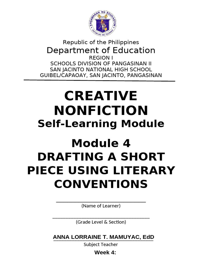 Module-4-CNF_week 4 | PDF | Creative Nonfiction | Essays