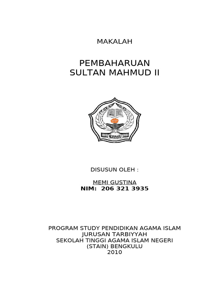 Pembaharuan Pendidikan Sultan Mahmud II | PDF