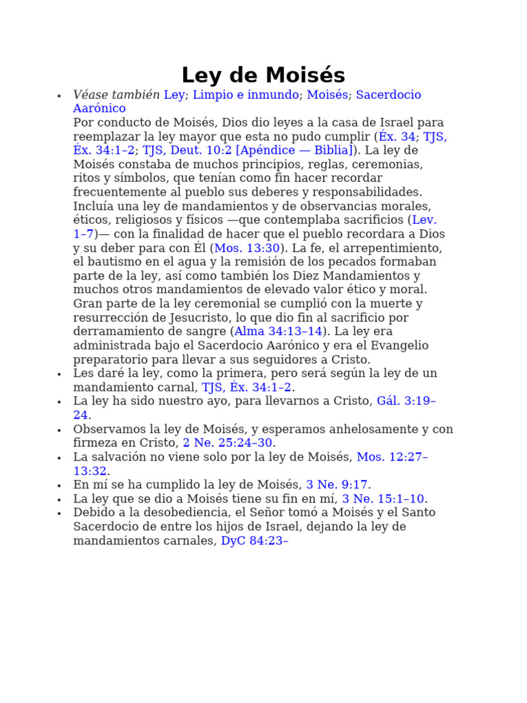 Ley de Moisés | PDF