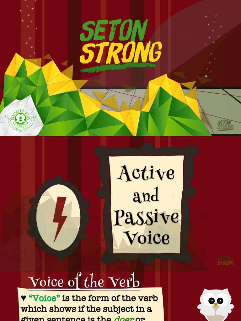 Active & Passive Voice and Simple Present Tense | PDF | Subject ...