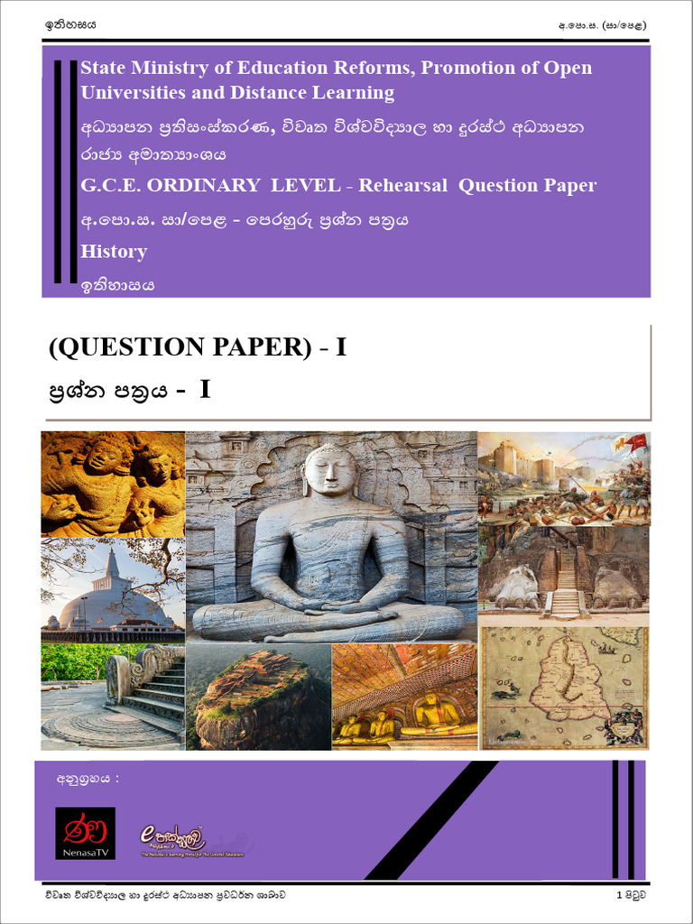 2020 History Model Papers | PDF
