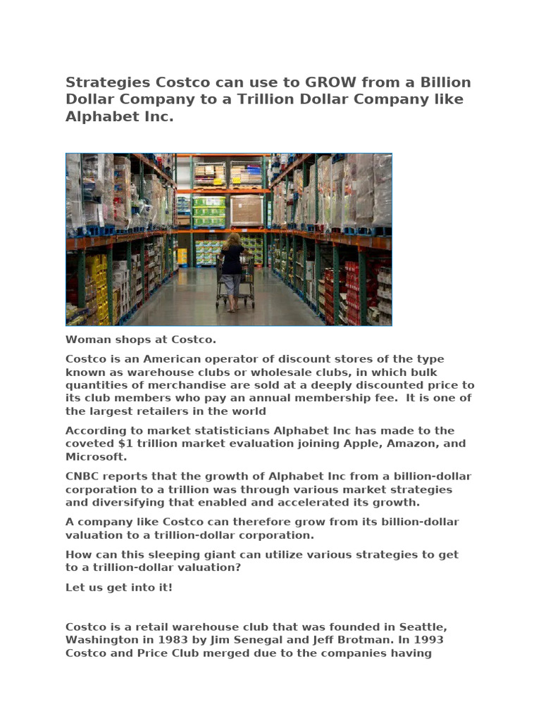 Costco's Strategies for Trillion-Dollar Growth | PDF | Costco | E Commerce