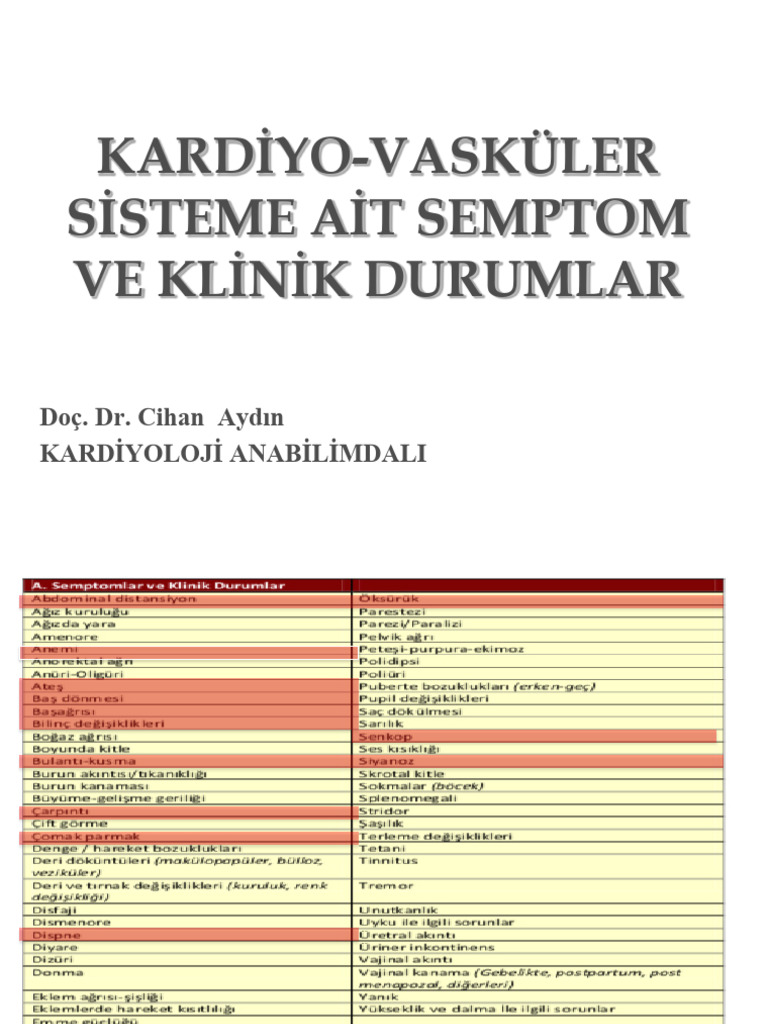 1 KARDİYOVASKULER FİZİK MUAYENE | PDF