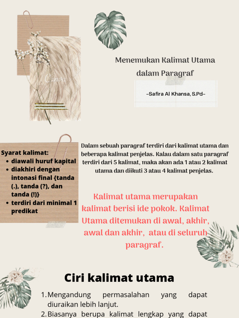 Menemukan Kalimat Utama dalam Paragraf | PDF