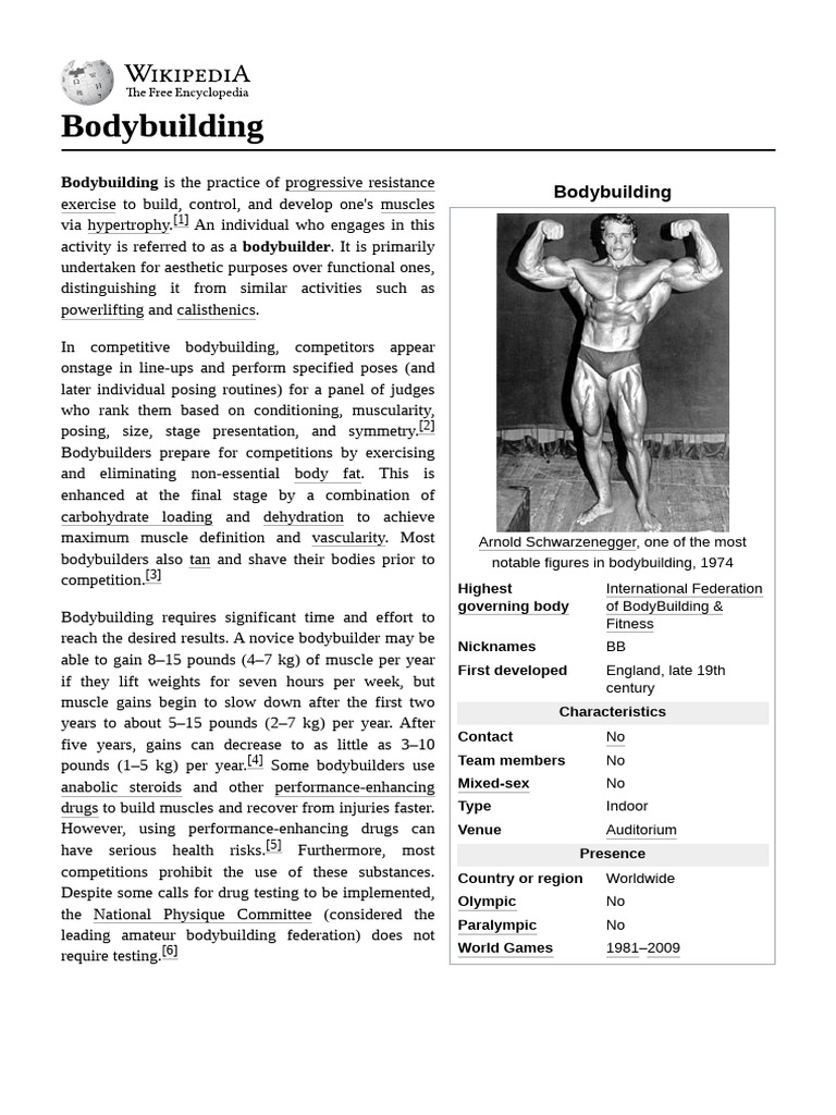Bodybuilding: History and Evolution | PDF | Muscle Hypertrophy