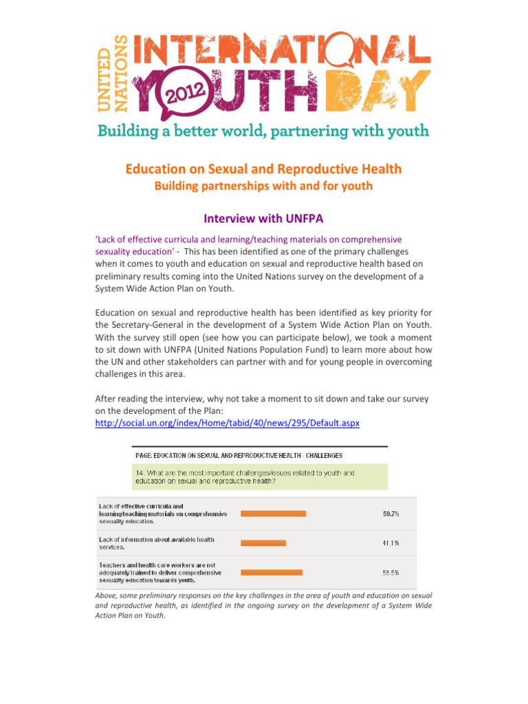 UNFPASexual Reproductive Health | PDF | Sex Education | Learning