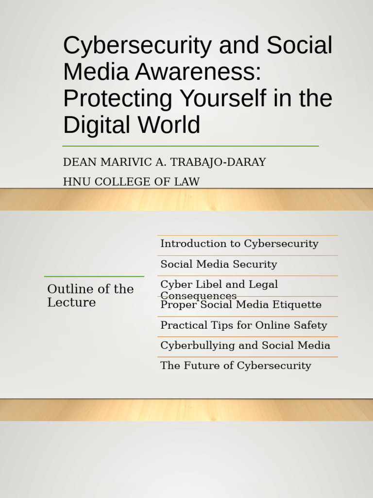Cybersecurity and Social Media | PDF | Security | Computer Security