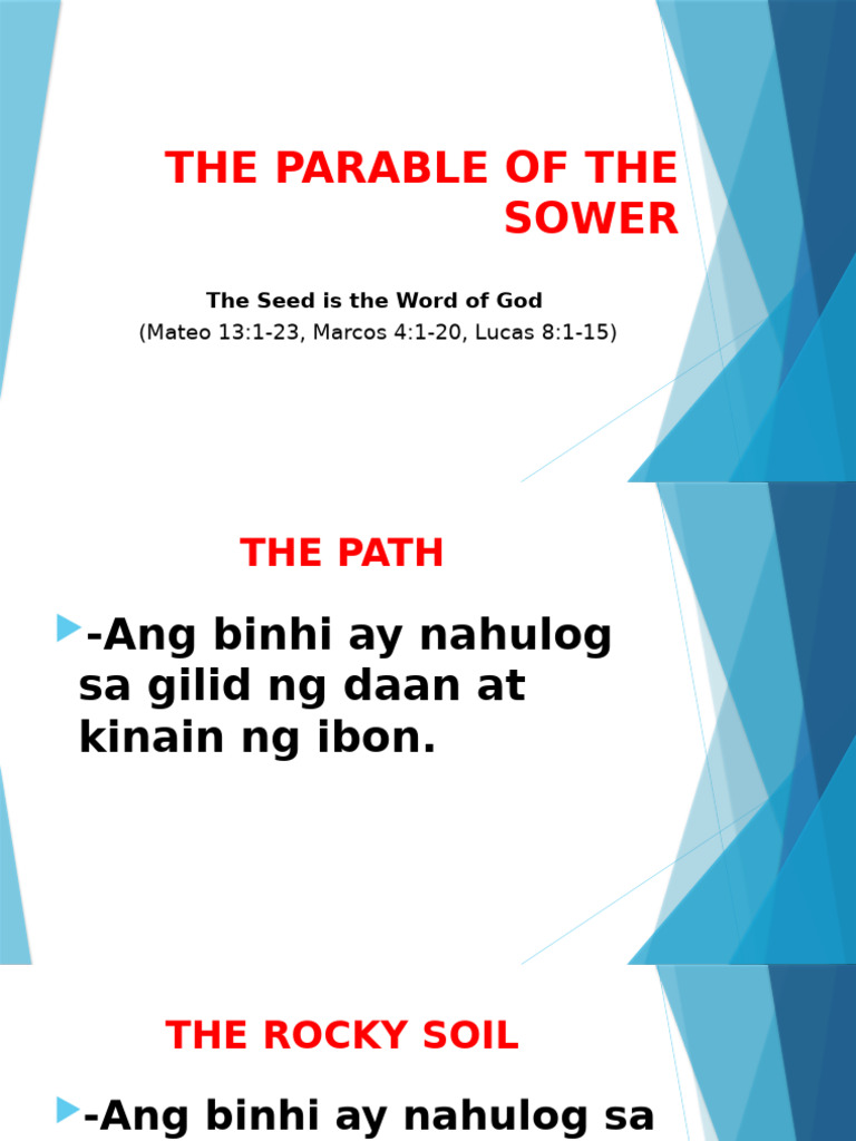 The Parable of The Sower | PDF