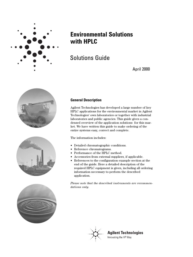 HPLC Solutions For Environmental | PDF | High Performance Liquid ...