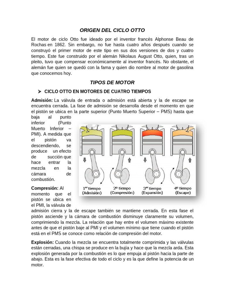 Ciclo Otto | PDF | Máquinas | Motores