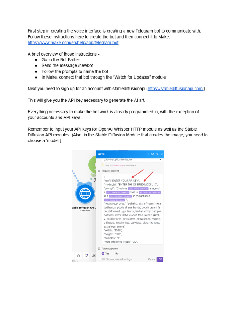 Instructions for Voice Image Prompt Bot | PDF