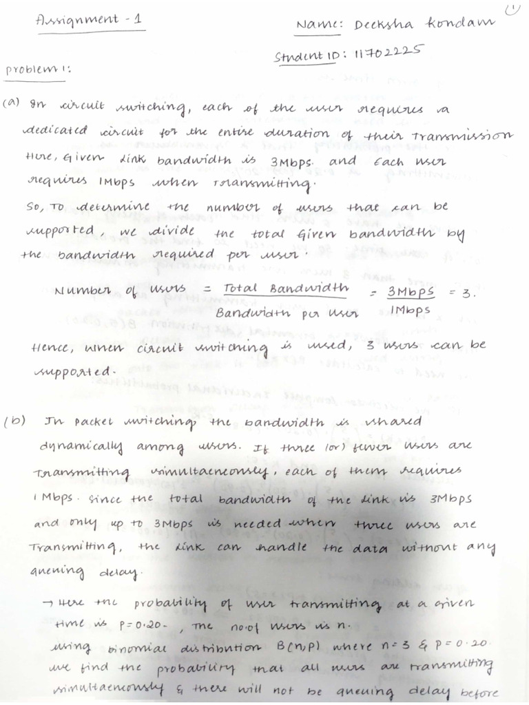 CN Assignment 1 | PDF