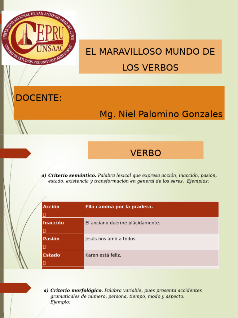 Verbos Teoría y Práctica | PDF | Verbo | Asunto (gramática)