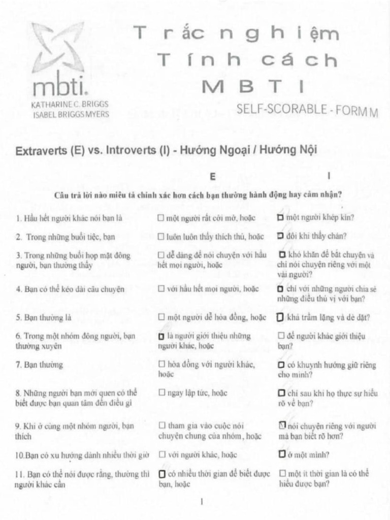 MBTI-TEST1 | PDF