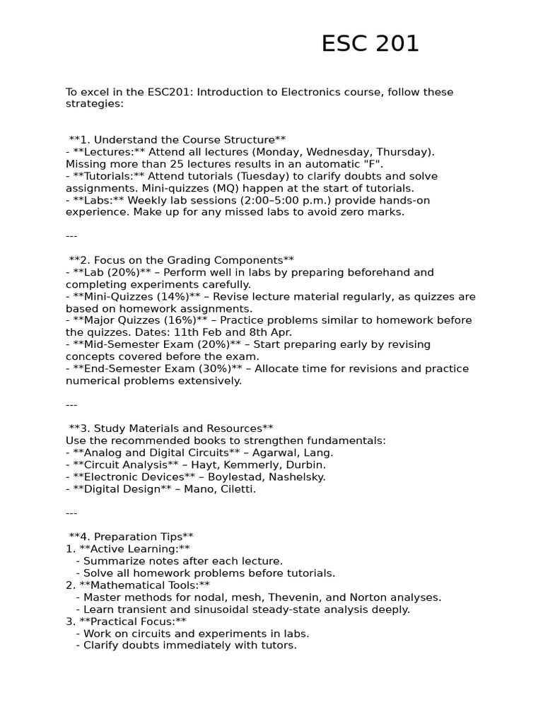 ESC201 | PDF | Learning